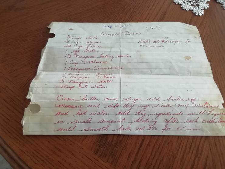 Nan’s Gingerbread Recipe from 1972! – Beauty and the Bay